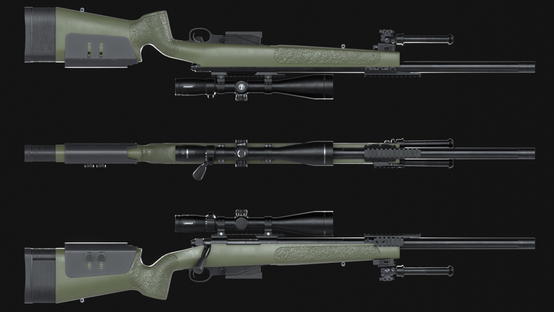 ArtStation - FN SPR A3G Sniper Rifle | Game Assets