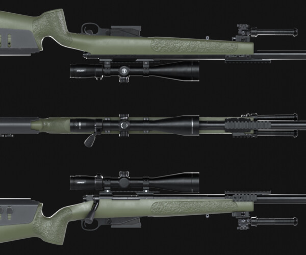 ArtStation - FN SPR A3G Sniper Rifle | Game Assets