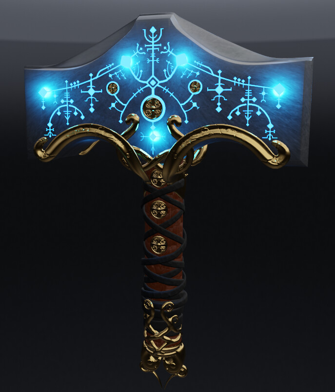 ArtStation - Mjolnir Recreation from God Of War Ragnarok | Resources