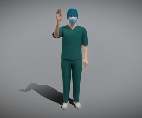 ArtStation - Operating Room Male Doctor | Game Assets