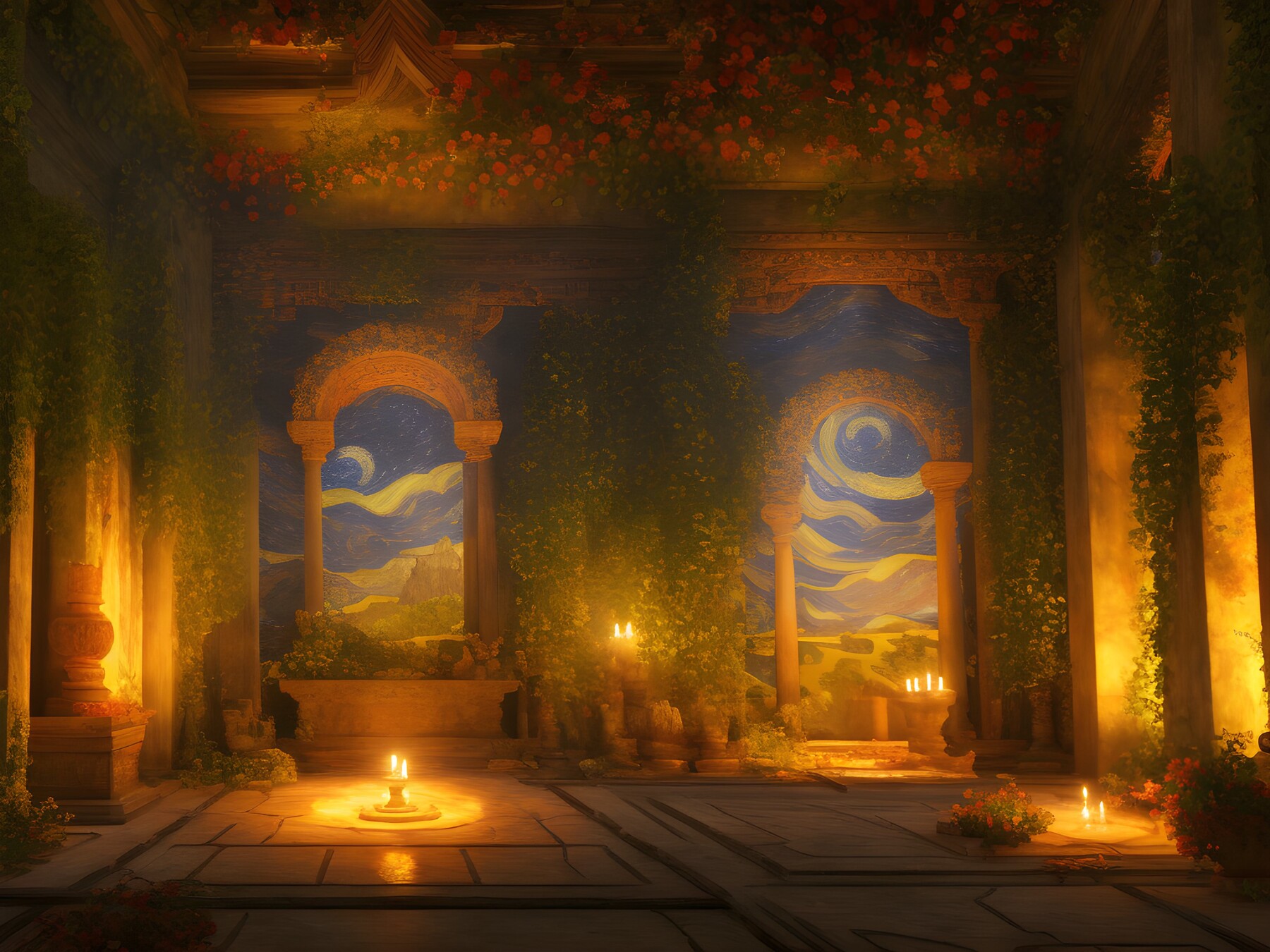 ArtStation - House on rural area, Greece architecture, antique, pillars ...