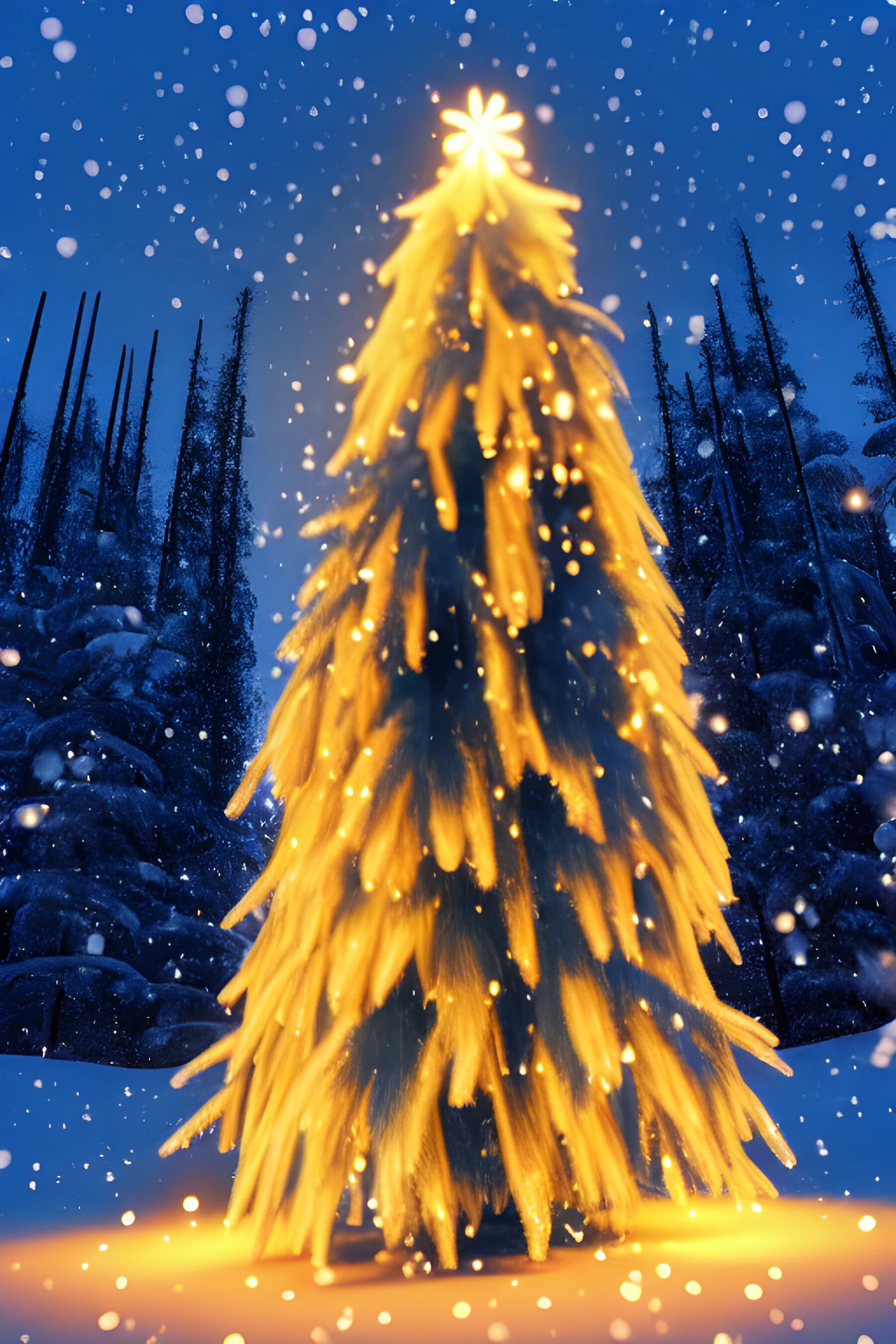 ArtStation - Decorated Christmas tree on natural habitat | Artworks