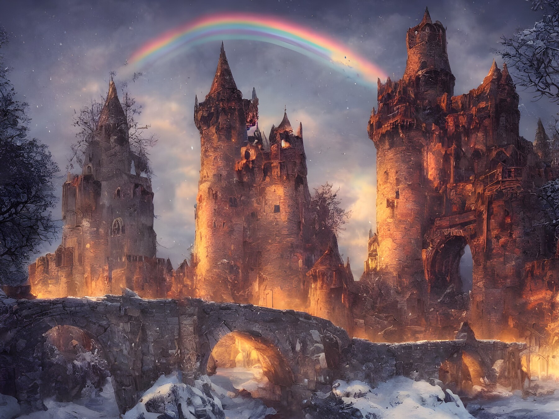 ArtStation - Pack of 18 post apocaliptic fantasy Castle scene | Artworks