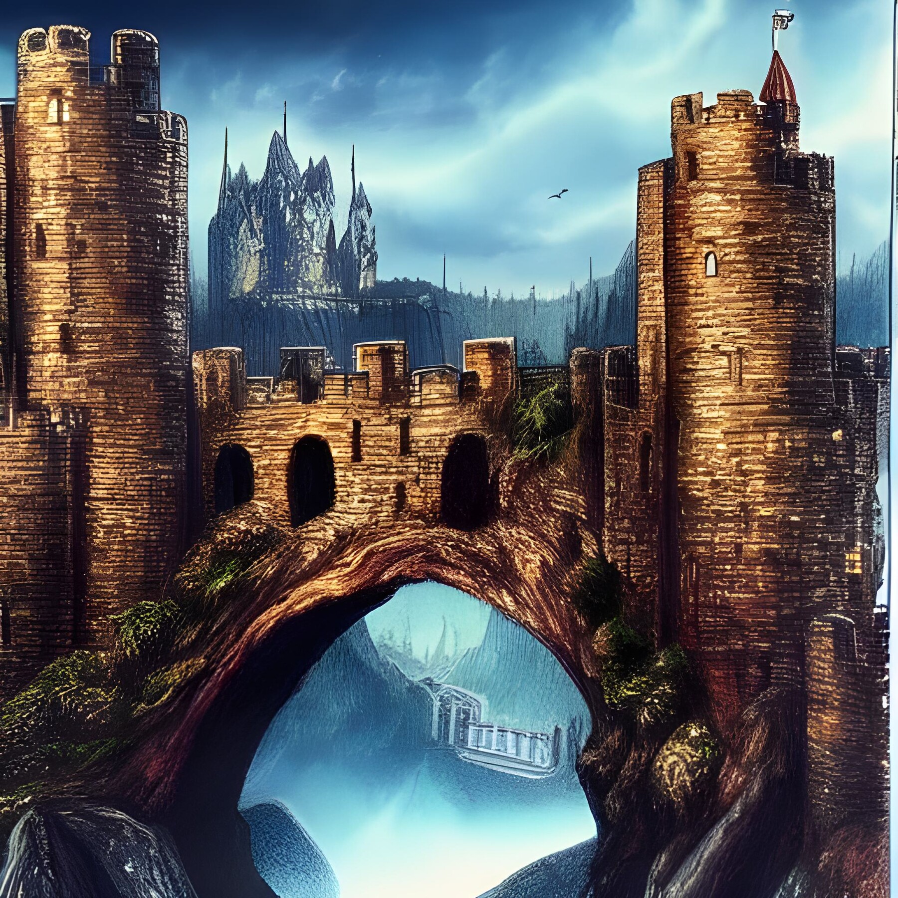 ArtStation - Pack of 18 post apocaliptic fantasy Castle scene | Artworks