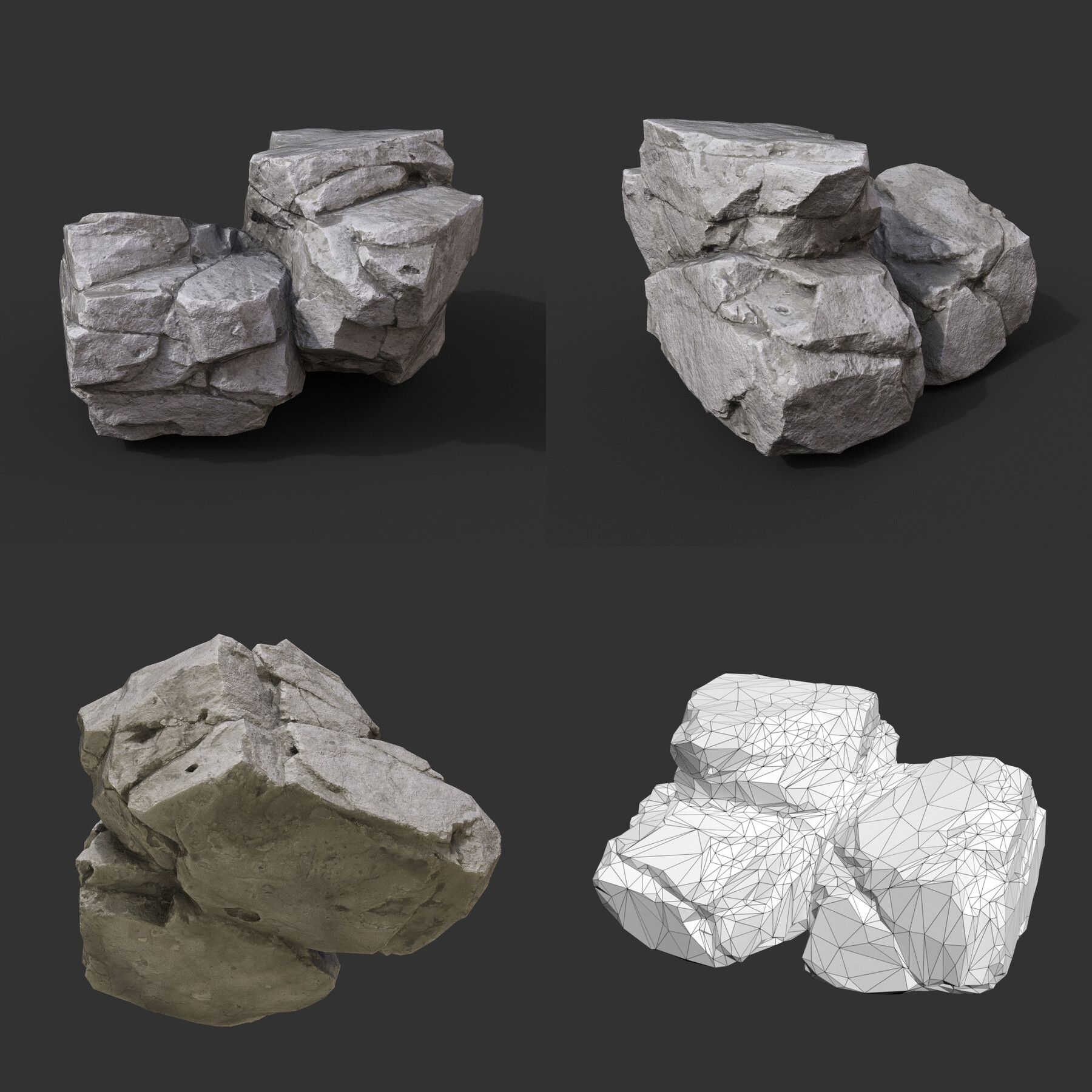 ArtStation - Gray Horizontal Rock Modular 221123 - Ultra HD 16K Texture ...