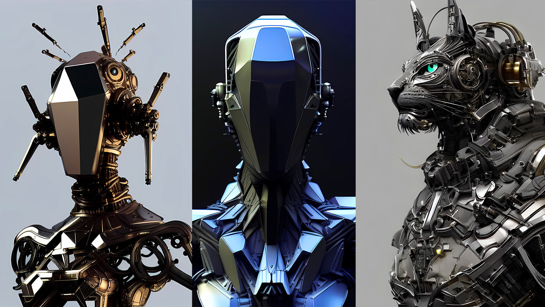 ArtStation - 100 portraits of Alien androids | Artworks