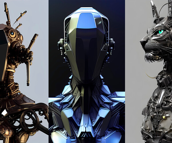 ArtStation - 100 portraits of Alien androids | Artworks