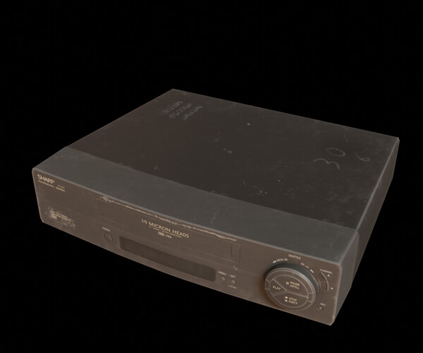 ArtStation - SHARP VHS Player Low-poly 3D model | Game Assets