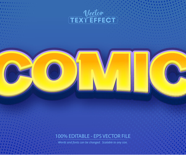 ArtStation - Comic text effect, editable game and cartoon text style ...