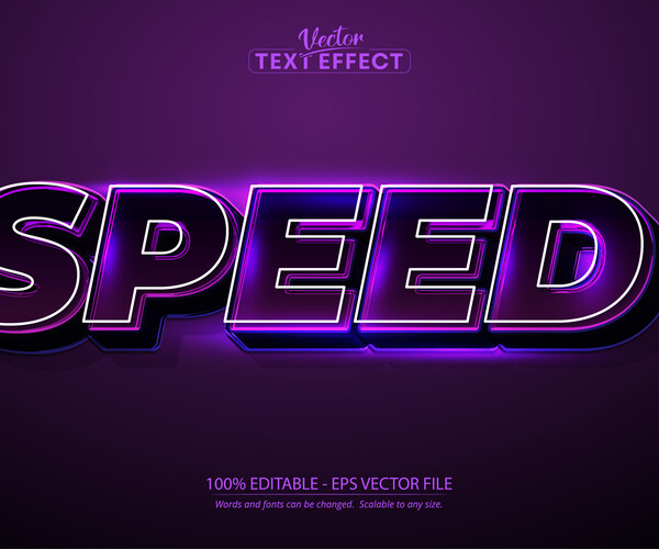 ArtStation - Speed text effect, editable Sport and racing text style ...