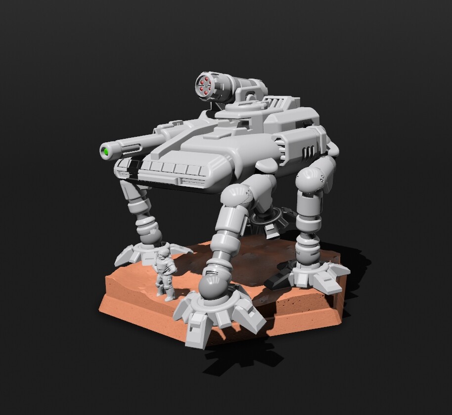 ArtStation - Scorpion SCP-1N Quad Mech | Game Assets