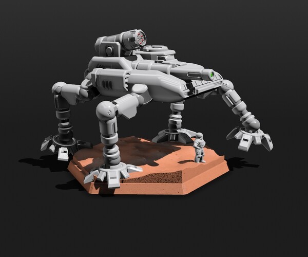 ArtStation - Scorpion SCP-1N Quad Mech | Game Assets