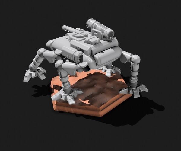 ArtStation - Scorpion SCP-1N Quad Mech | Game Assets