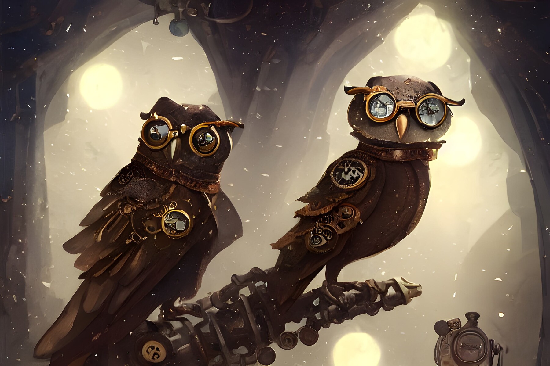 ArtStation - Pack of 48 Steampunk Owls | Artworks