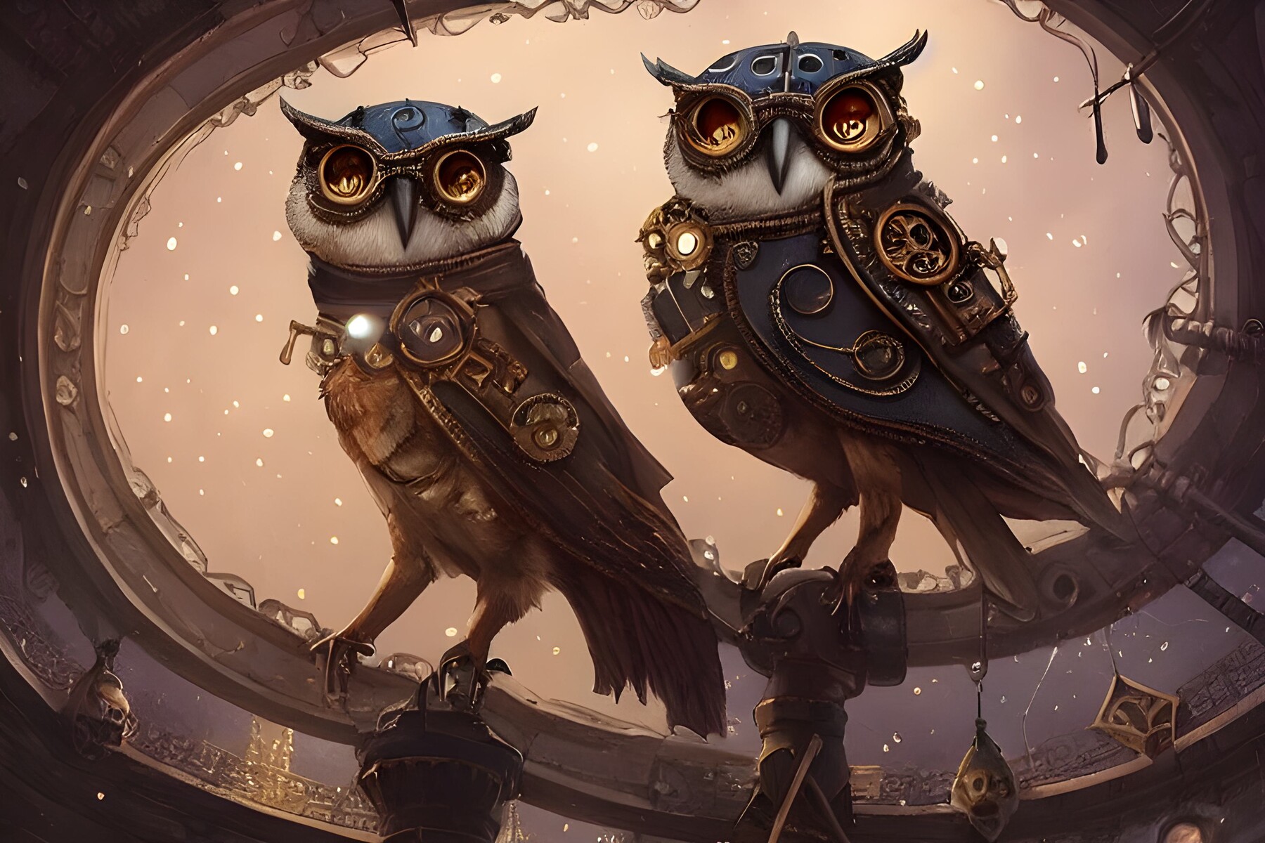 ArtStation - Pack of 48 Steampunk Owls | Artworks