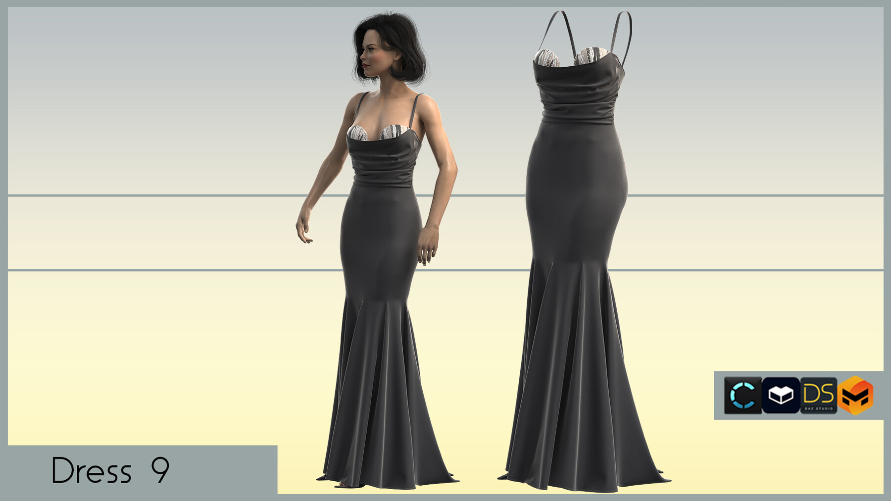 ArtStation - MEGA DRESS PACK (10 perfectly fitted dresses made in Clo3D ...