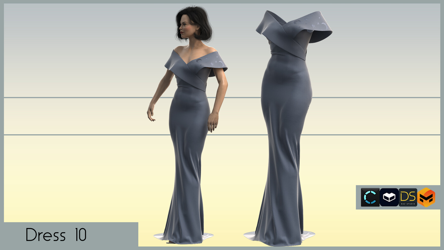 ArtStation - MEGA DRESS PACK (10 perfectly fitted dresses made in Clo3D ...