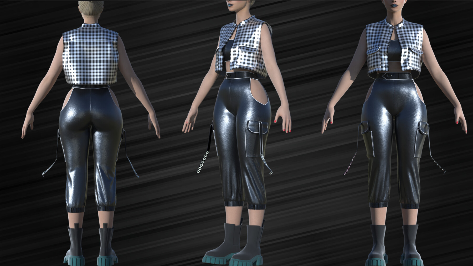ArtStation - Girl's Outfit 1 / Marvelous Designer / CLO3D project File ...