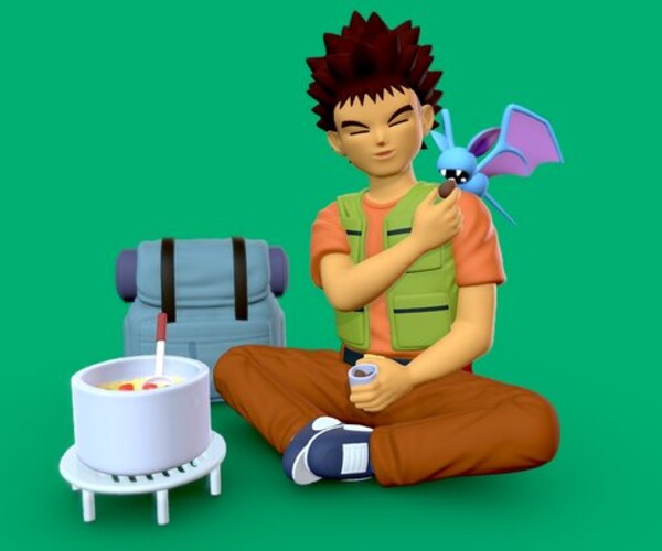ArtStation - Brock cooking - Pokemon - 3D PRINT | Resources
