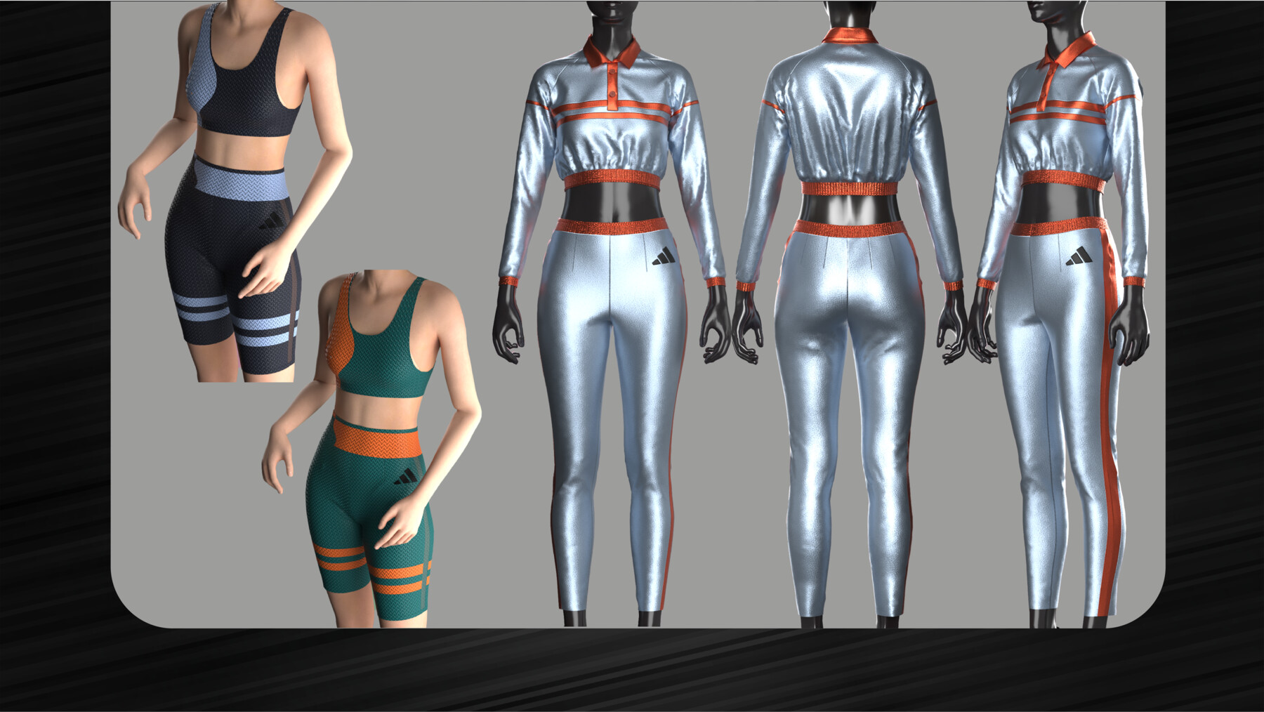 ArtStation - 10 Models of Women Sportwear / Marvelous Designer / CLO3D ...