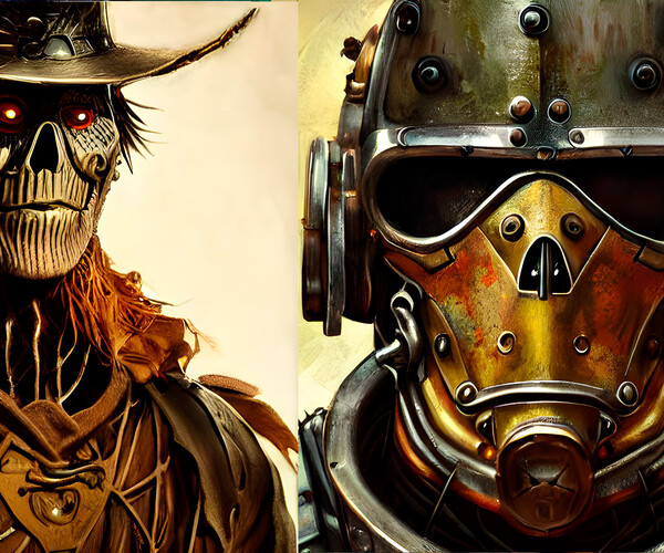 ArtStation - Pack of 7 Fallout style character | Artworks