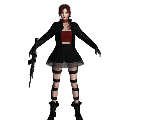 ArtStation - 3D AAA Realistic Female Character - Biker Girl | Game Assets