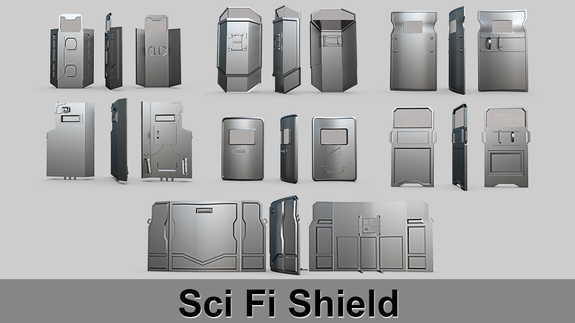 ArtStation - Sci-Fi Shield Base Mesh | Resources