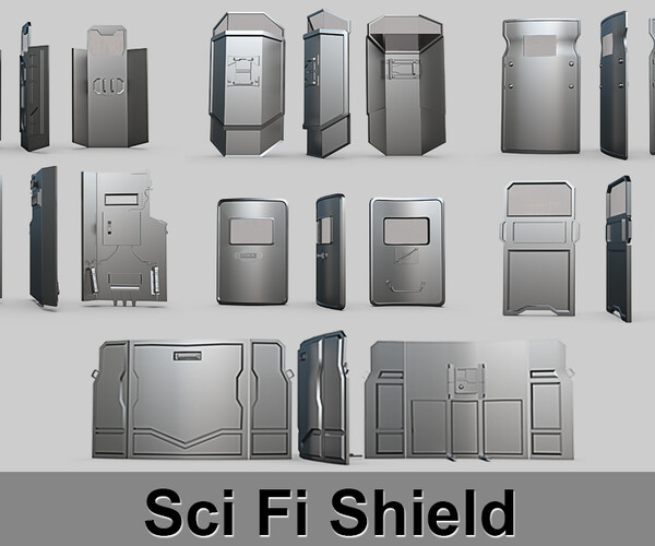 ArtStation - Sci-Fi Shield Base Mesh | Resources