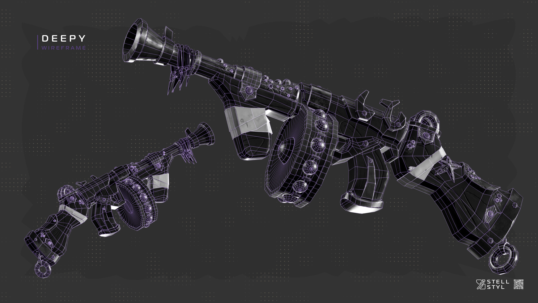 ArtStation - DEEPY w IMPROVISED SCOPE | STELL STYL STYLIZED GUN | Resources