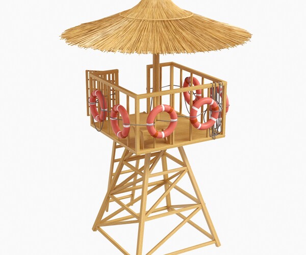 ArtStation - Beach Lifeguard-tower with lifeboy | Resources