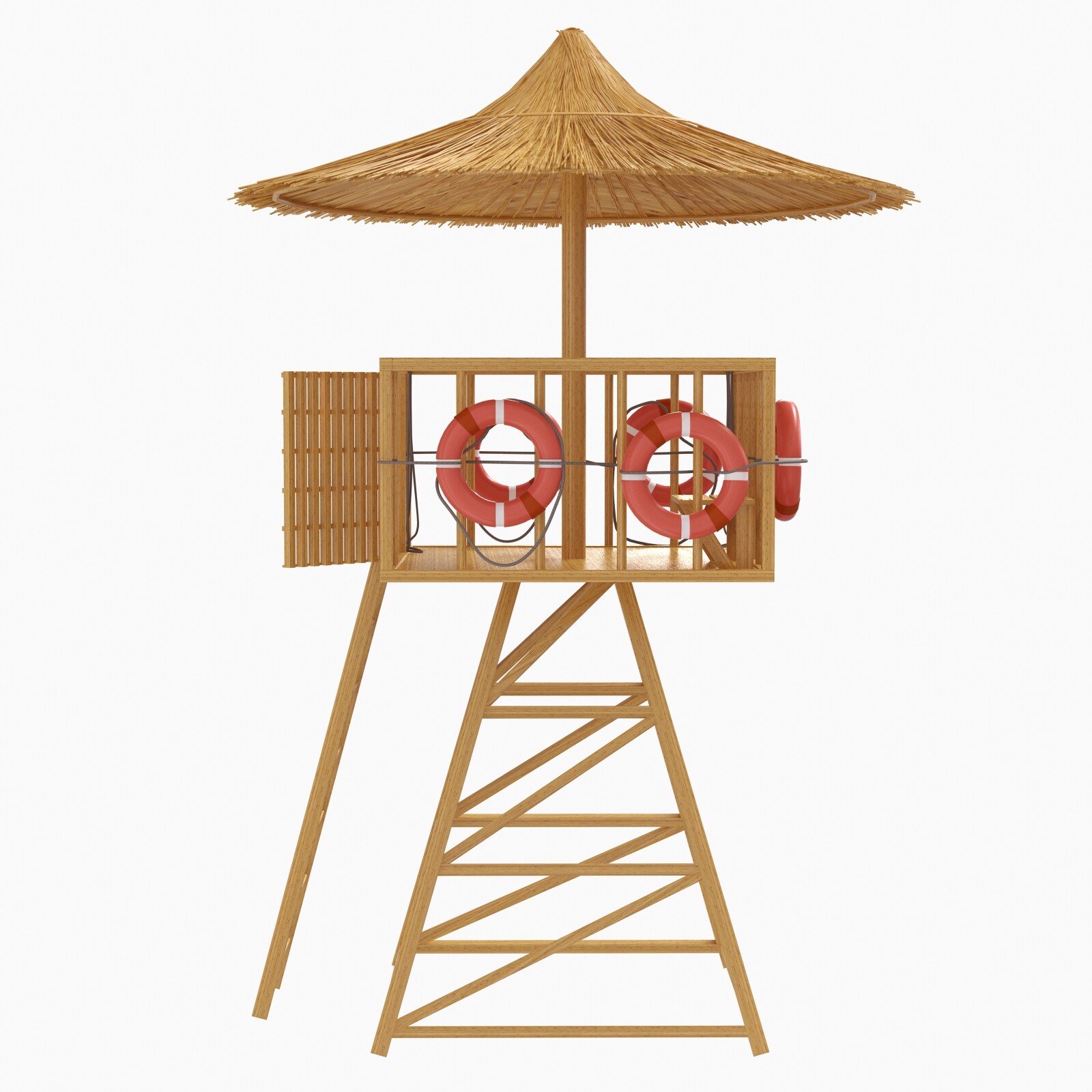 ArtStation - Beach Lifeguard-tower with lifeboy | Resources