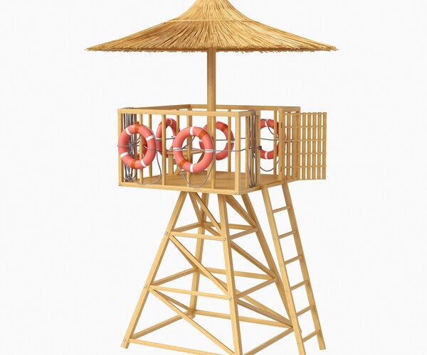 ArtStation - Beach Lifeguard-tower with lifeboy | Resources