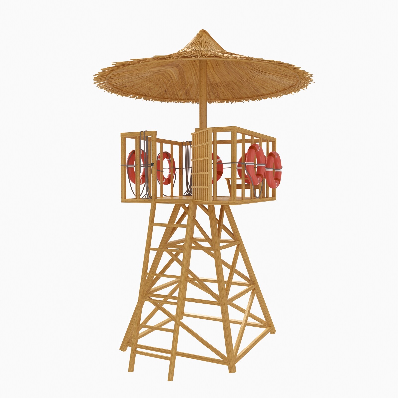 ArtStation - Beach Lifeguard-tower with lifeboy | Resources