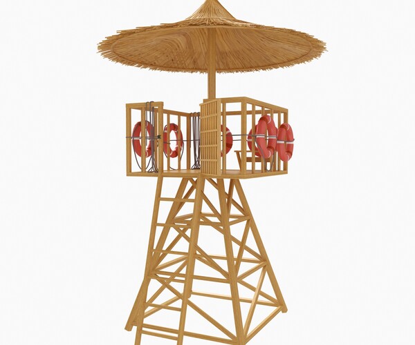 ArtStation - Beach Lifeguard-tower with lifeboy | Resources
