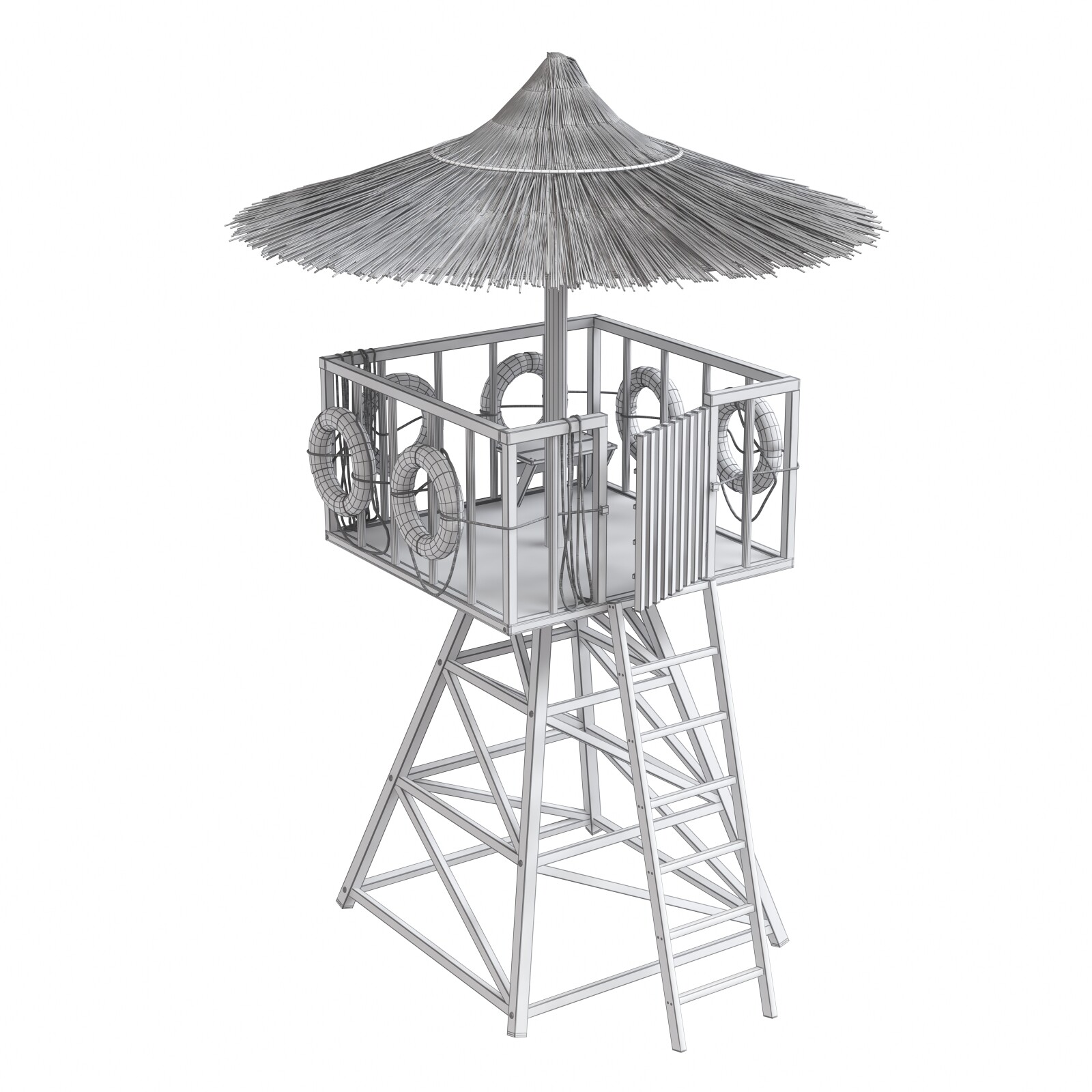 ArtStation - Beach Lifeguard-tower with lifeboy | Resources