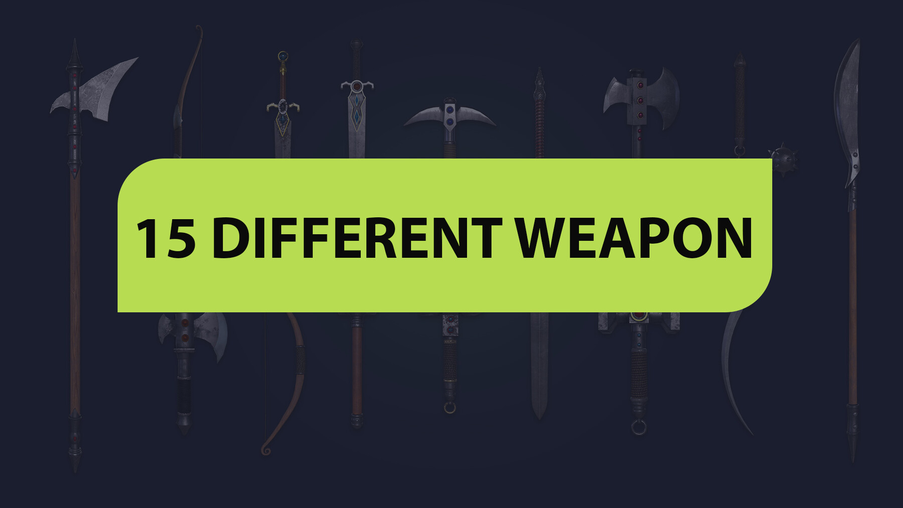 ArtStation - 15 Diffrent types of weapons | Game Assets