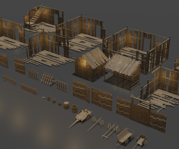 ArtStation - 100+medieval house & asset pack vol 03 | Game Assets
