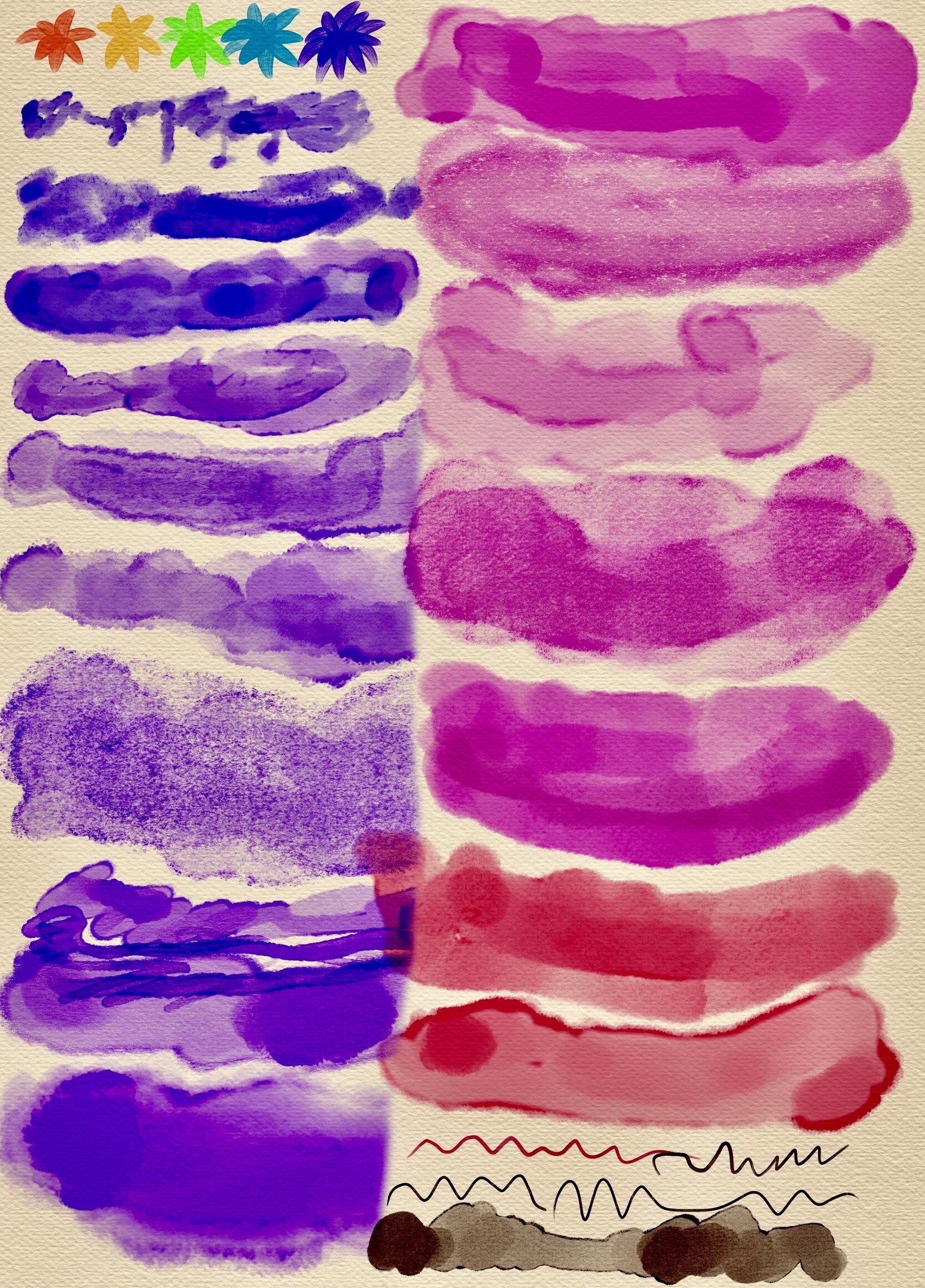 ArtStation - Procreate-11 Watercolor Brushes Art | Brushes