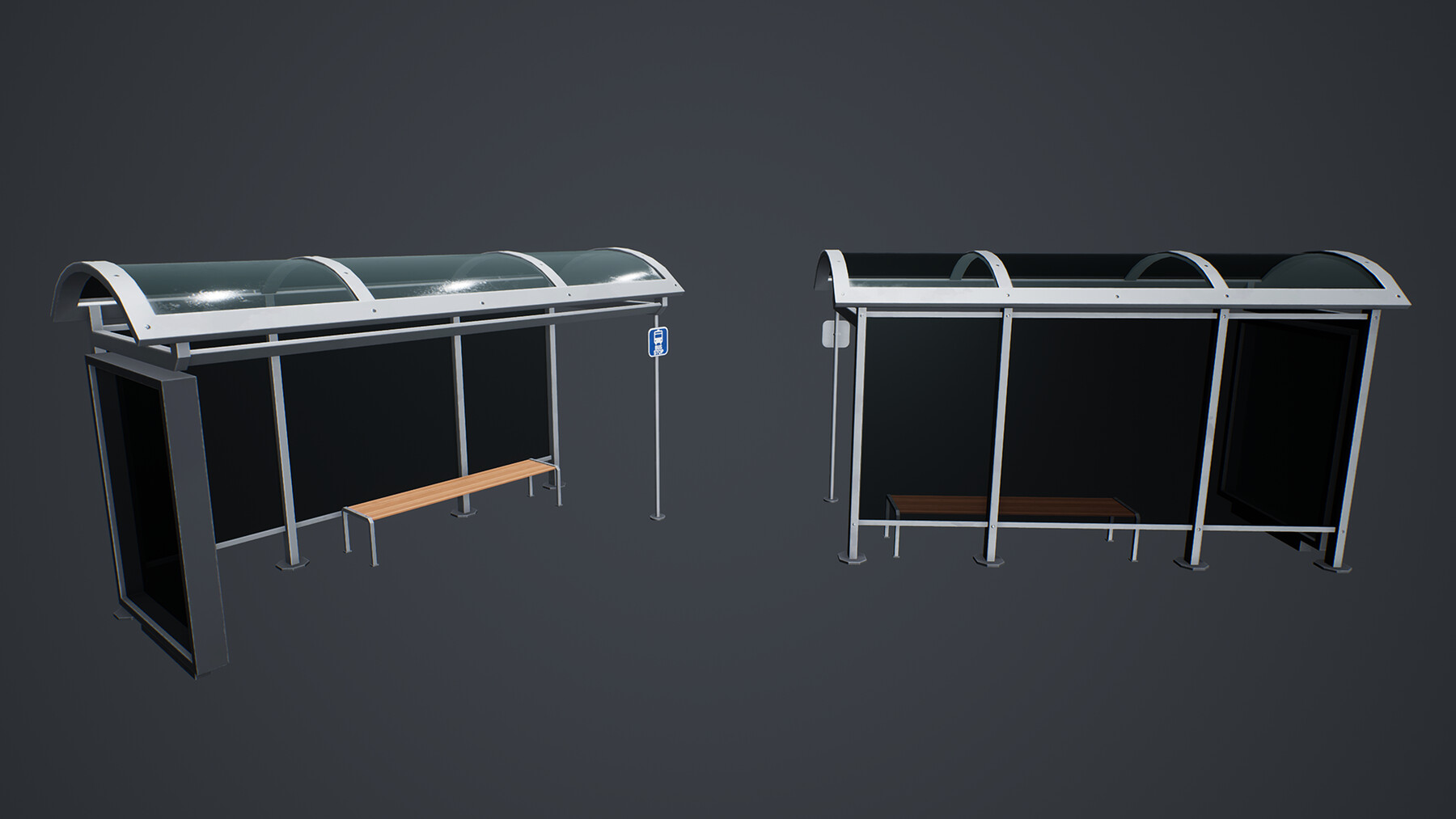 ArtStation - Stylized Bus Stop | Game Assets