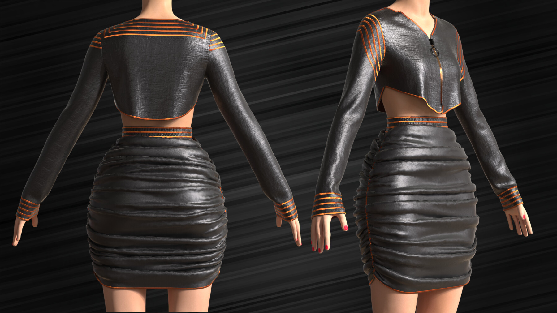 ArtStation - 3 Models of Women Dresses / Marvelous Designer / CLO3D ...