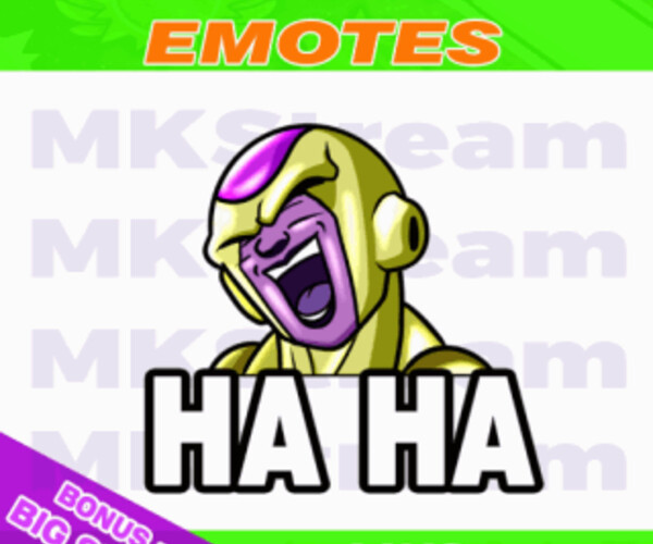 ArtStation - Twitch animated emotes dragon ball golden frieza laugh ...