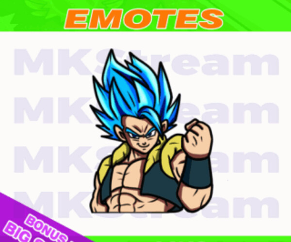ArtStation - Twitch animated emotes dragon ball gogeta blue hype | Artworks