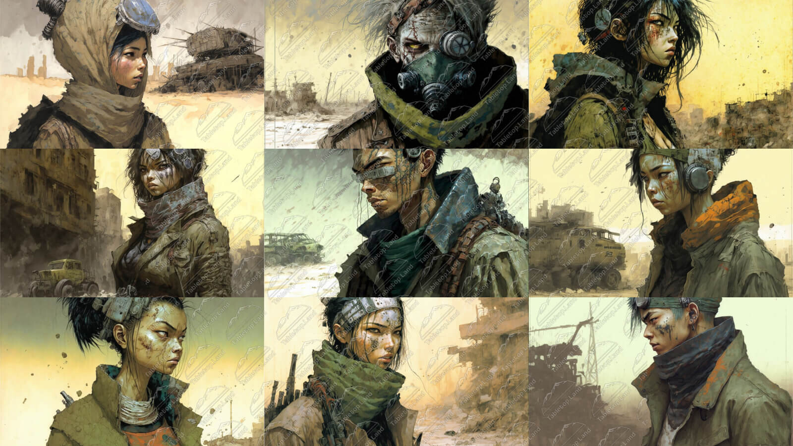 ArtStation - 72 Post Apocalyptic Humans - Set 1 | Artworks