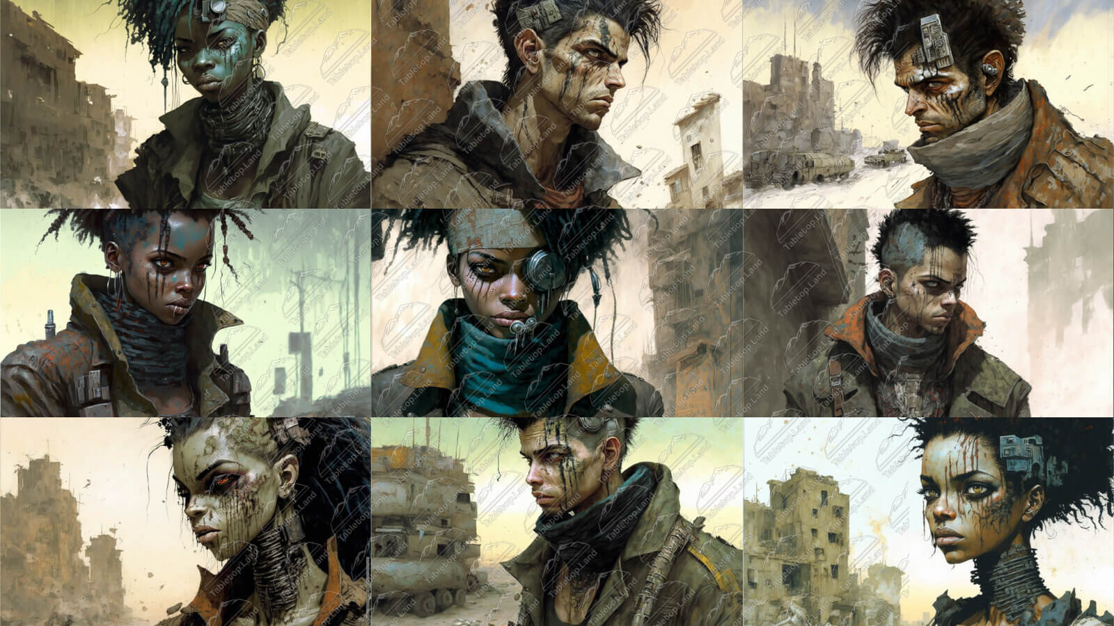 ArtStation - 72 Post Apocalyptic Humans - Set 1 | Artworks