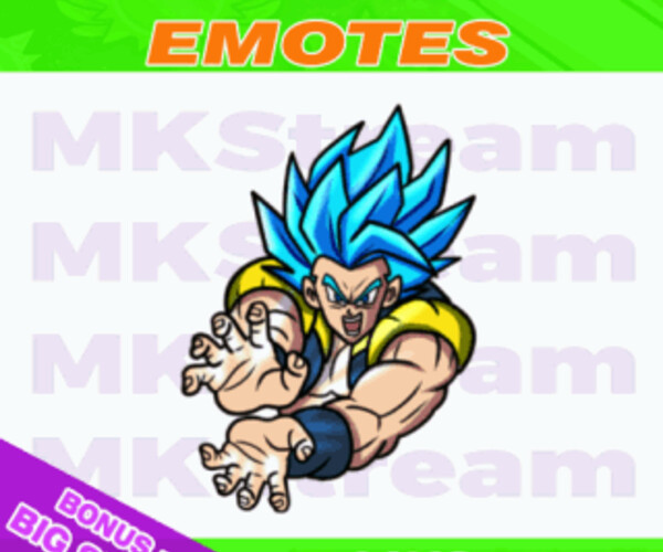 ArtStation - Twitch animated emotes dragon ball gogeta blue kamehameha ...
