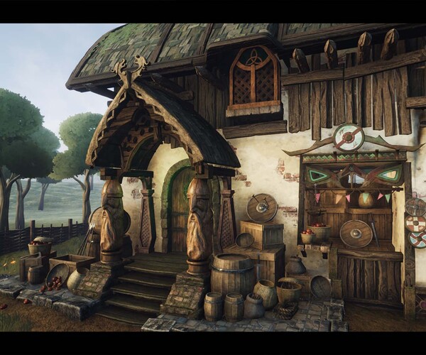 ArtStation - Stylized Viking Hut | Resources