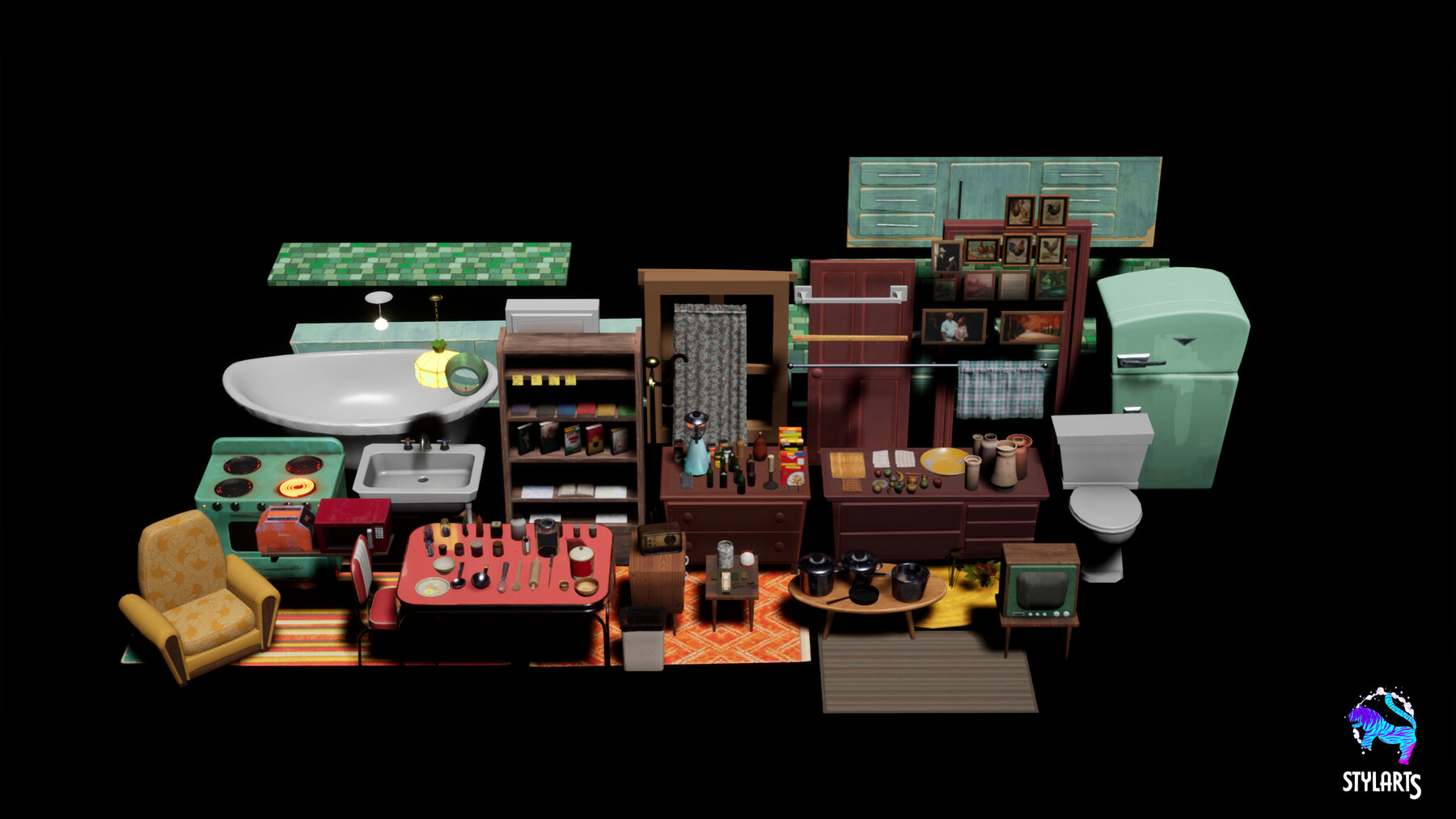 ArtStation - Stylized House Interior | Game Assets