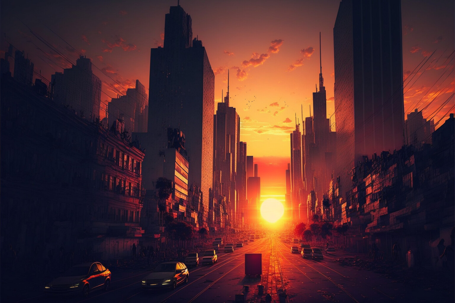 ArtStation - City sunset images pack | Artworks