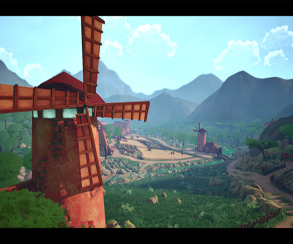 ArtStation - Stylized Windmill Valley - UE5 | Game Assets