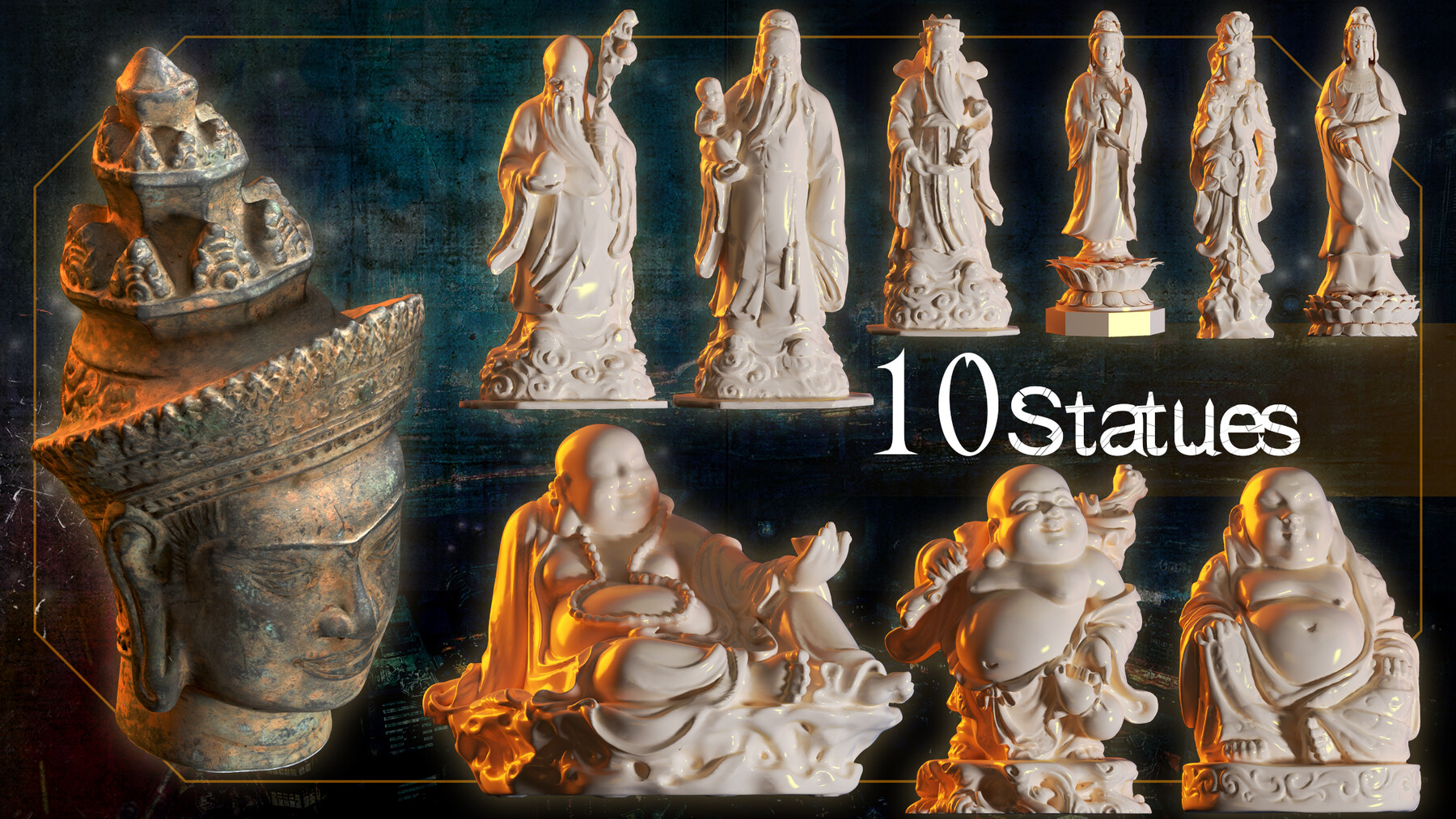 ArtStation - 10 Statues_ 3d models | Resources